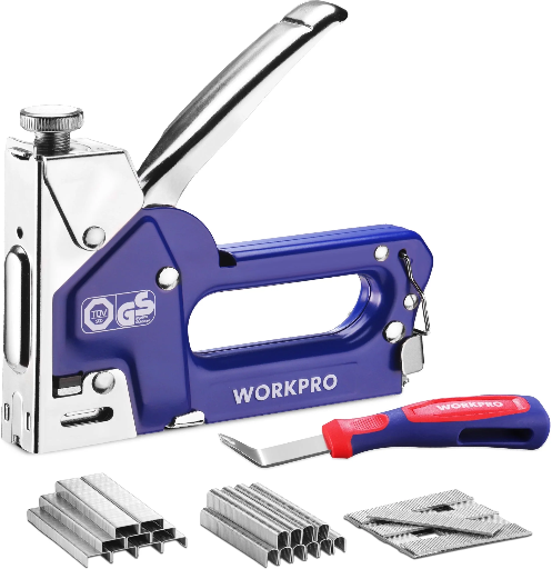 84% off WORKPRO 3-in-1 Staple Gun Kit with 1500 Staples & Remover