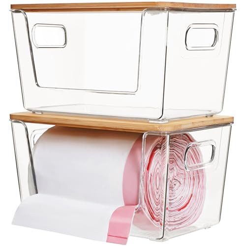 35% off Citylife 2 PCS Small Stackable Storage with Bamboo Tops