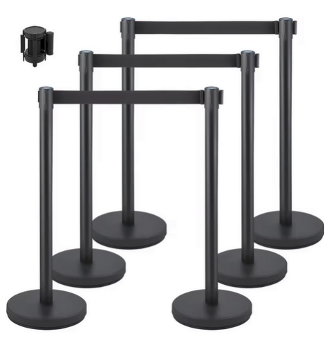 75% off SucceBuy 6Pcs Queue Security Posts Crowd Control Stanchion ...