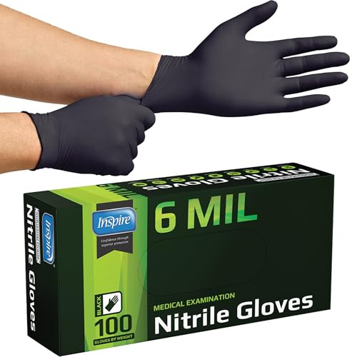 47% off Neotril 100-Count 6-mil Heavy Duty Black Nitrile Disposable Gloves