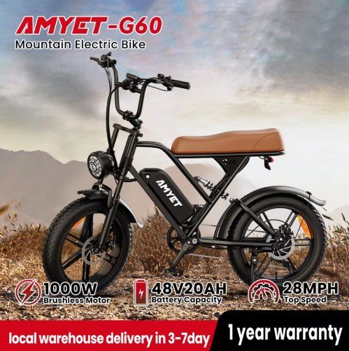 19% off URLIFE E20 Electric Bike 1000W 48V 13Ah 20MPH 20''X3" Fat Tire