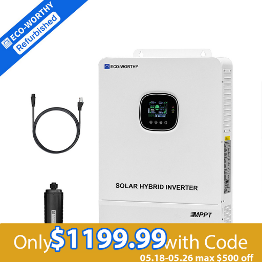 Refurbished ECO-WORTHY 10KW 48V Solar Off-Grid Inverter - $1,199.99