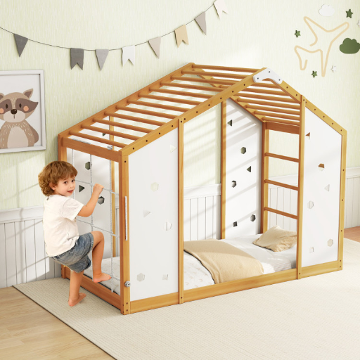 12% off Costway 54" Wood Snow Sled w/ Metal Runners & Steering Bar