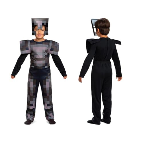 60% off Kids' Minecraft Netherite Armor Costume Jumpsuit w/ Headpiece ...