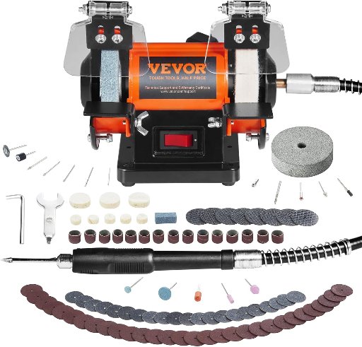 31% off VEVOR 3" Brushless Bench Grinder Buffer Polisher 1/14 HP