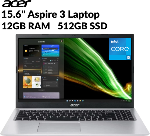 54% off Acer Aspire 3 Laptop 15.6" Intel i5-1135G7 12GB RAM 512GB SSD ...