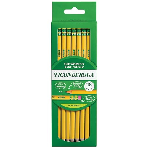 24% off Ticonderoga Wood-Cased Pencils, 18-Count, Pre-Sharpened, #2 HB ...