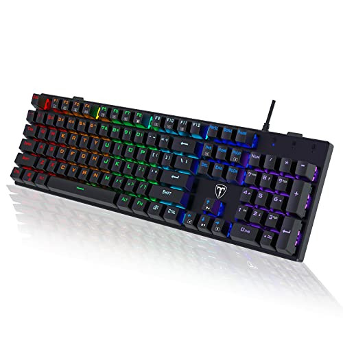 50% off RisoPhy Full Size Mechanical Wired Gaming Keyboard w/ Blue Switch