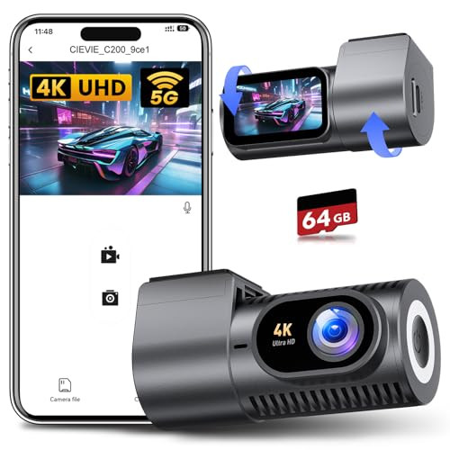 60% off CIEVIE C200 Dash Cam Front 4K 64G Card