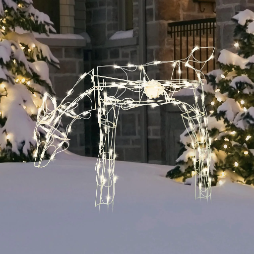 75% off 40" Holiday Time Indoor/Outdoor Animated Light-Up Feeding Doe ...