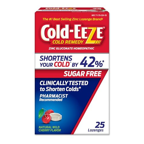 17% off Cold-EEZE Sugar-Free Natural Wild Cherry Zinc Lozenges 25 Count