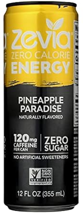 37% off 12-Pack 12-Oz Zevia Zero Calorie Energy Drink (Pineapple Paradise)