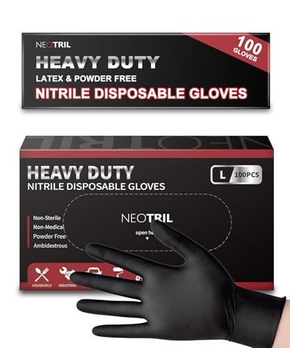 47% off Neotril 100-Count 6-mil Heavy Duty Black Nitrile Disposable Gloves